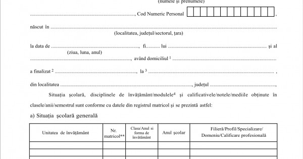 Adeverinta studii A3, imprimate scolare, imprimate scolare ieftine ...