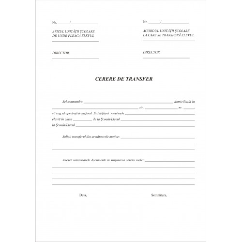 Adrese de instiintare