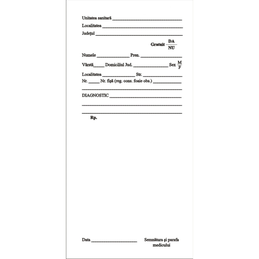 Retete medicale, Tipografia Fistem, Tipografia Valmaster, Tipografia Prisma