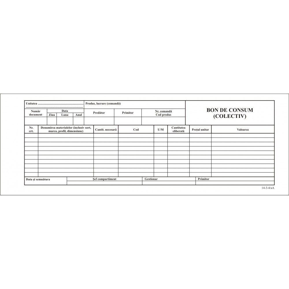 Bon de consum A5 - hartie, Tipografia Fistem, Tipografia Valmaster ...