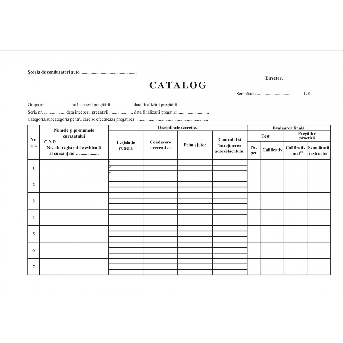 Catalog - Scoala de soferi A4, Tipografia Fistem, Tipografia Valmaster ...
