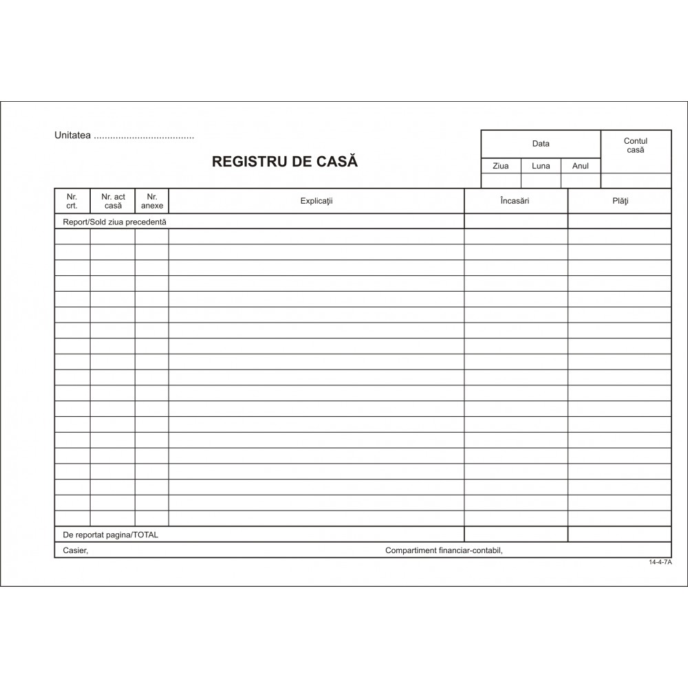 Registru de Casa A4, Tipografia Fistem, Tipografia Valmaster ...