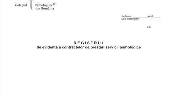 Registru evidenta contracte prestari servicii, Tipografia Fistem ...